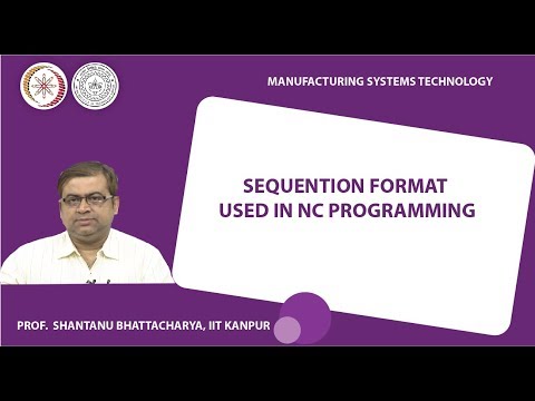 Sequention format used in NC programming