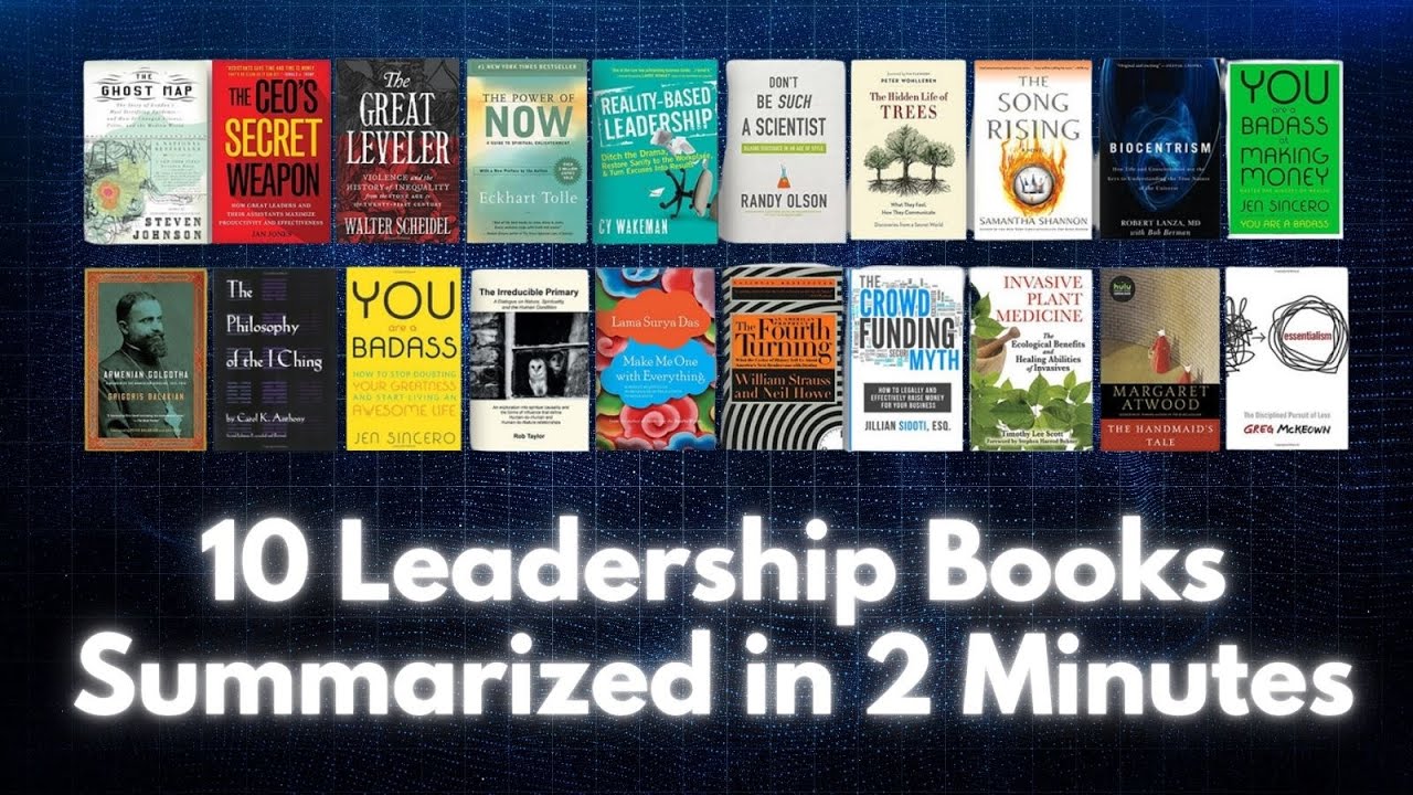10 Leadership Books Summarized in 2 Minutes | Instant Wisdom! | Bookshelf