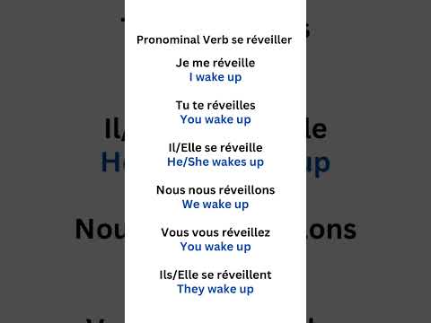 Pronominal Verb Se Revéiller (to wake up) in French #french #verbs #language #learning #delf