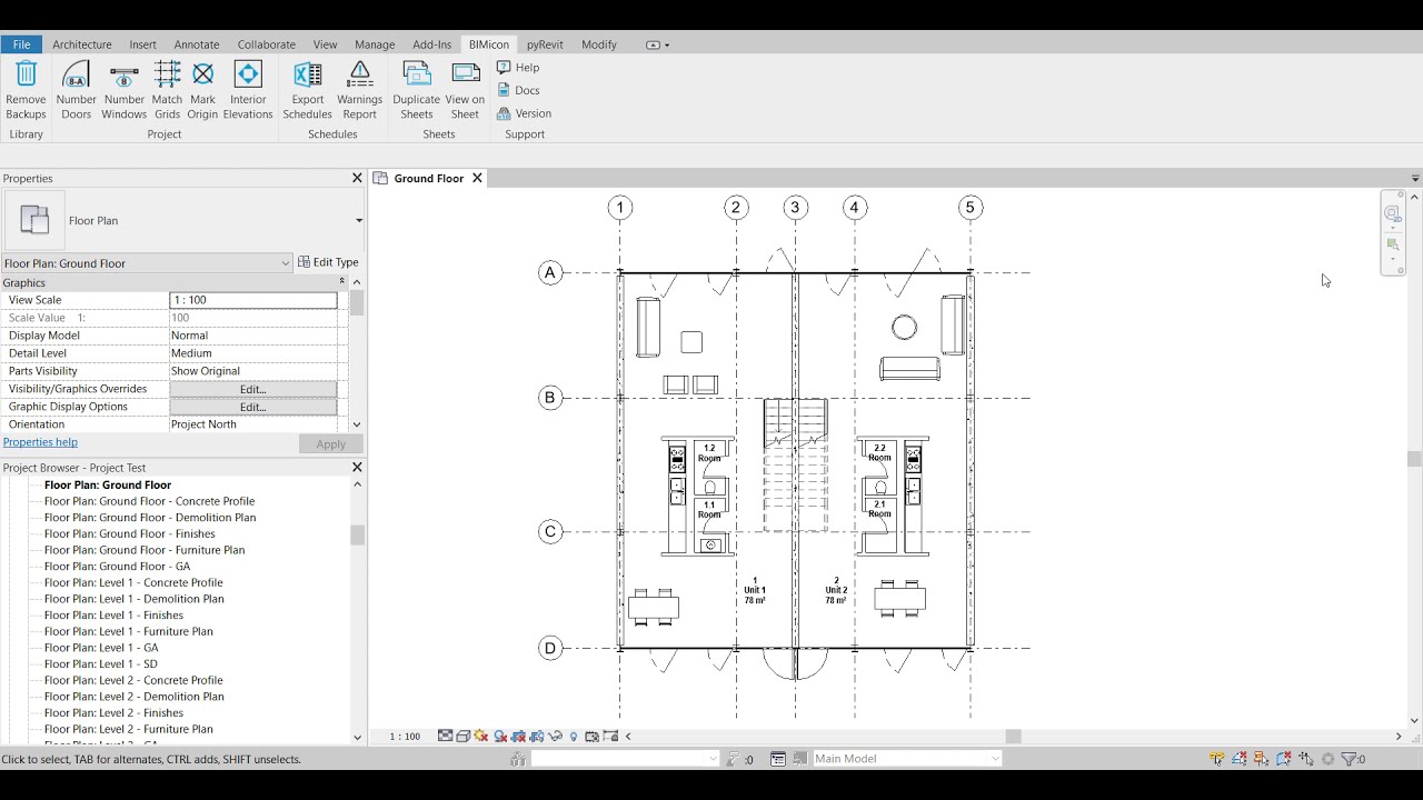 BIMicon Toolbar - Revit Number Doors and Windows