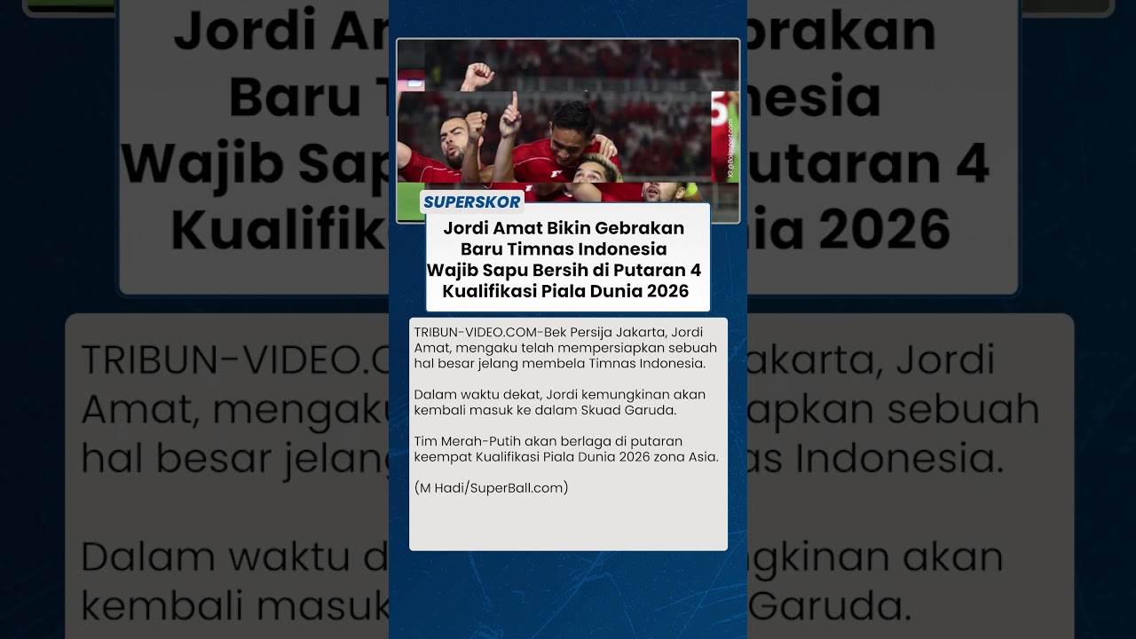 JORDI AMAT Bikin Gebrakan Baru Timnas Wajib Sapu Bersih di Putaran 4 ...