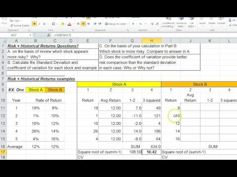 Using Standard Deviation to find Stock Risk