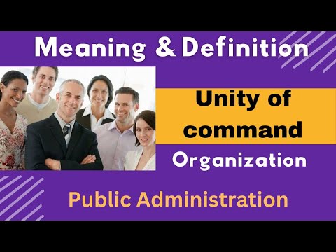Meaning of Unity of Command ? | Organization | Public Administration | UGC NET
