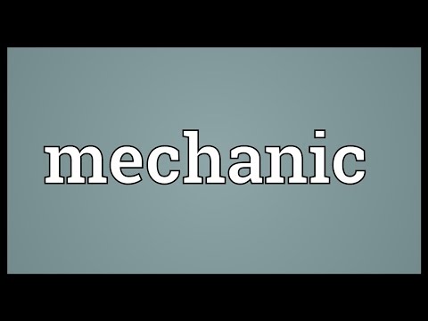 Mechanic Meaning