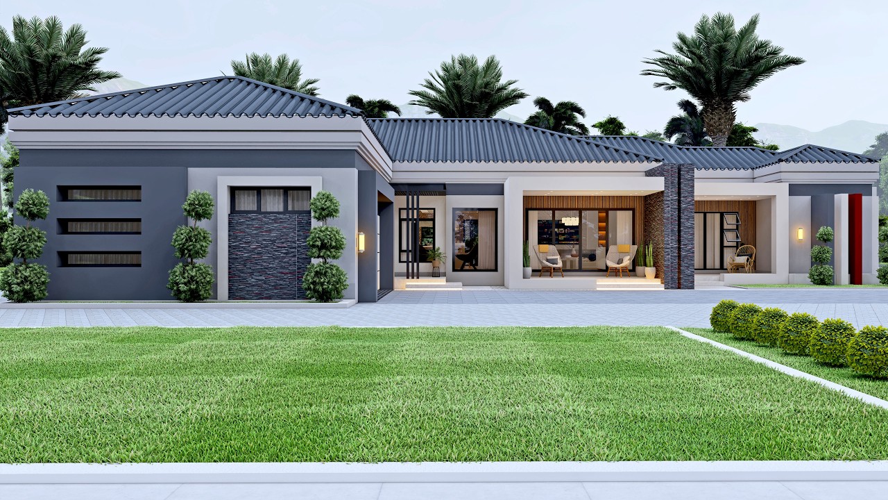 L Shape Modern Home - Self Contained | 4 Bedrooms | Cozy Interior