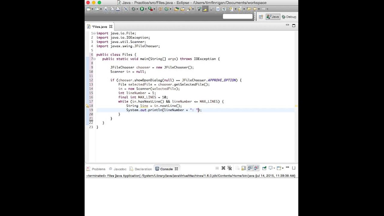 Open a File Dialog Box (Java)