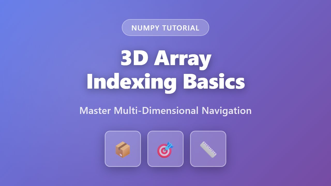 3D Array Indexing in NumPy | Master Multi-Dimensional Arrays for Beginners