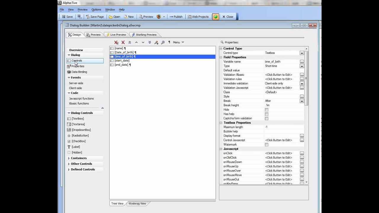V11 Date Picker, Date/Time Picker and Time Picker Part 1