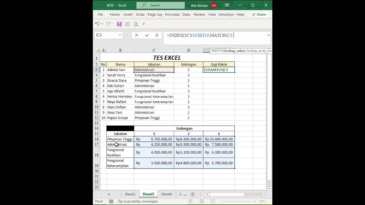Excel Job Test Questions: INDEX MATCH Formula #exceltest #excelpractice #exceltips #excel #excelt...