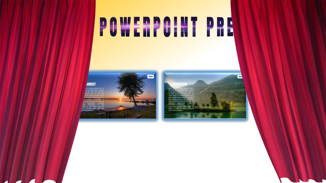 Add and Change the Color of Curtains on PowerPoint slide