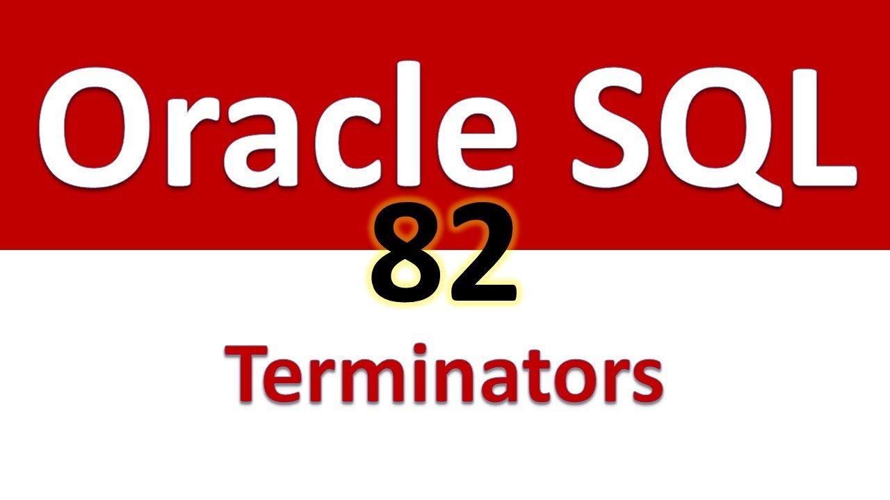 Oracle SQL Developer Tutorial For Beginners  82   SQL Statement Terminators