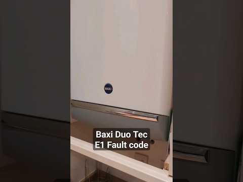 Baxi E1 Fault code and topping up the pressure