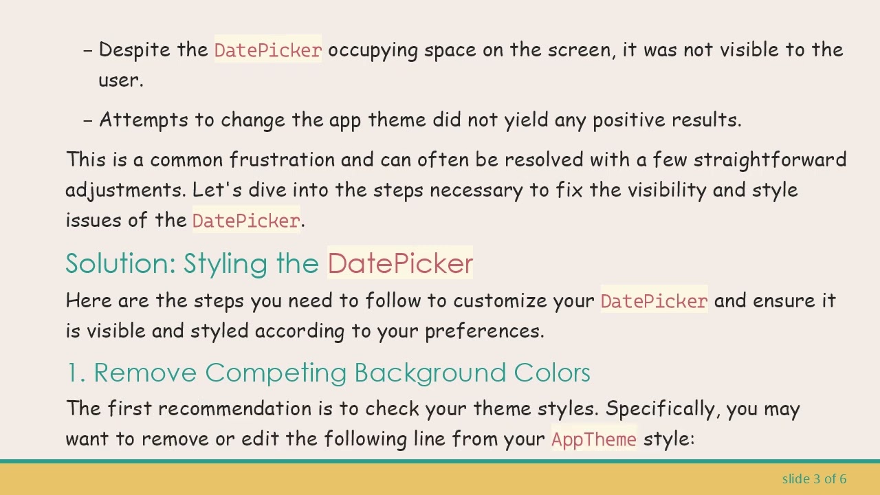 Customizing Your DatePicker on Android