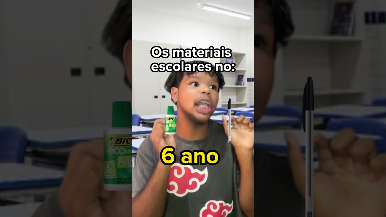 Os materiais escolares ao decorrer dos anos: kakakakak #shorts