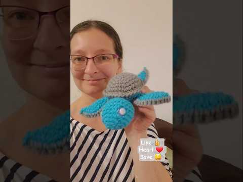 🧵 I Crocheted a Blue Sea Turtle – You Won’t Believe How Cute It Turned Out! 🐢💙