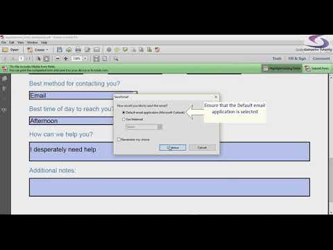 How to send information you've filled out in a PDF form as an email?