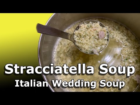 Stracciatella Soup or Rag Soup or Italian wedding soup
