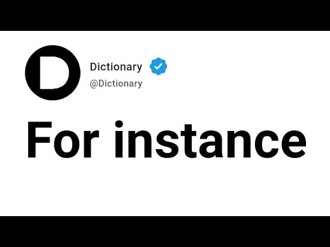 For instance Meaning In English