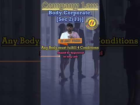 👉Body Corporate | C Law | CS AV | #cs #shorts #csexecutive #viral # law #trending #knowledge
