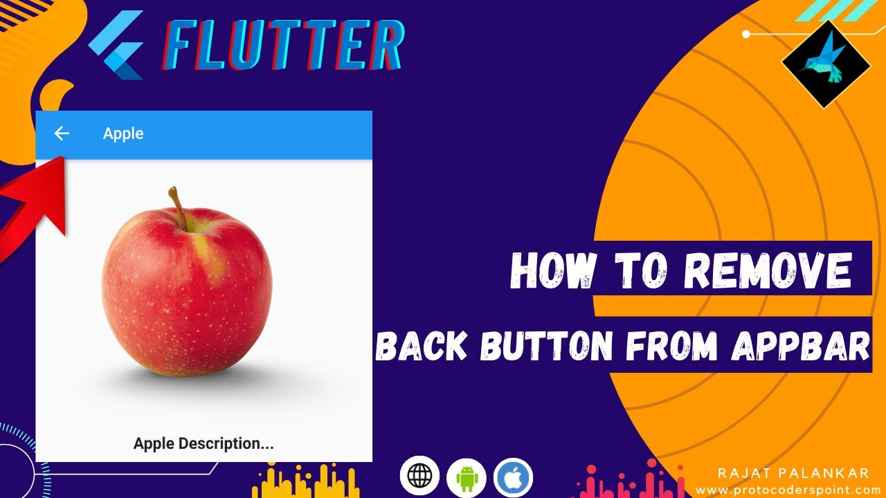 flutter tutorial - Remove back button from appbar  | automaticallyImplyLeading