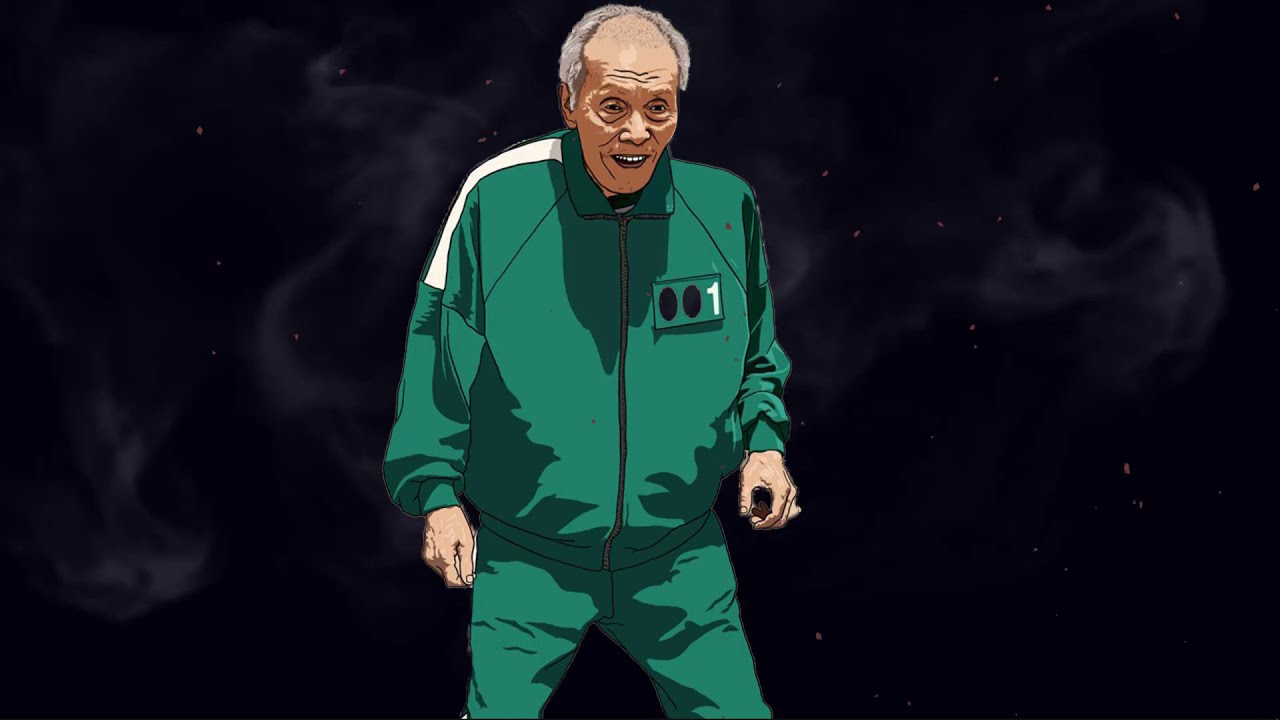 Squid Game Old Man Player 001 Live Wallpaper - Wallpaper Engine