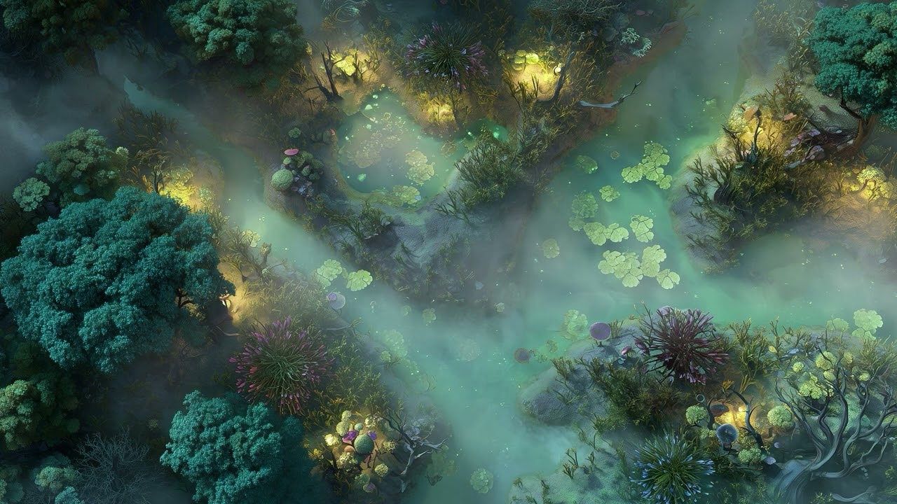 D&D | Dreamroot Swamp Free No Grid | Animated Battle Maps
