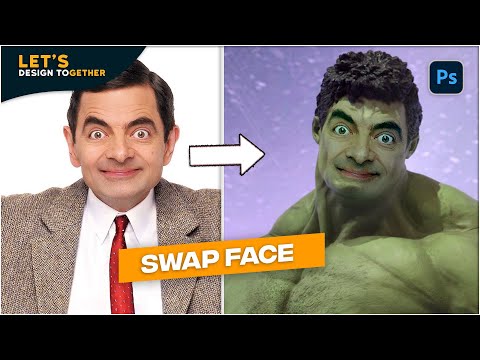Face swap in Photoshop Mr. Bean to Hulk - Short Photoshop Tutorial