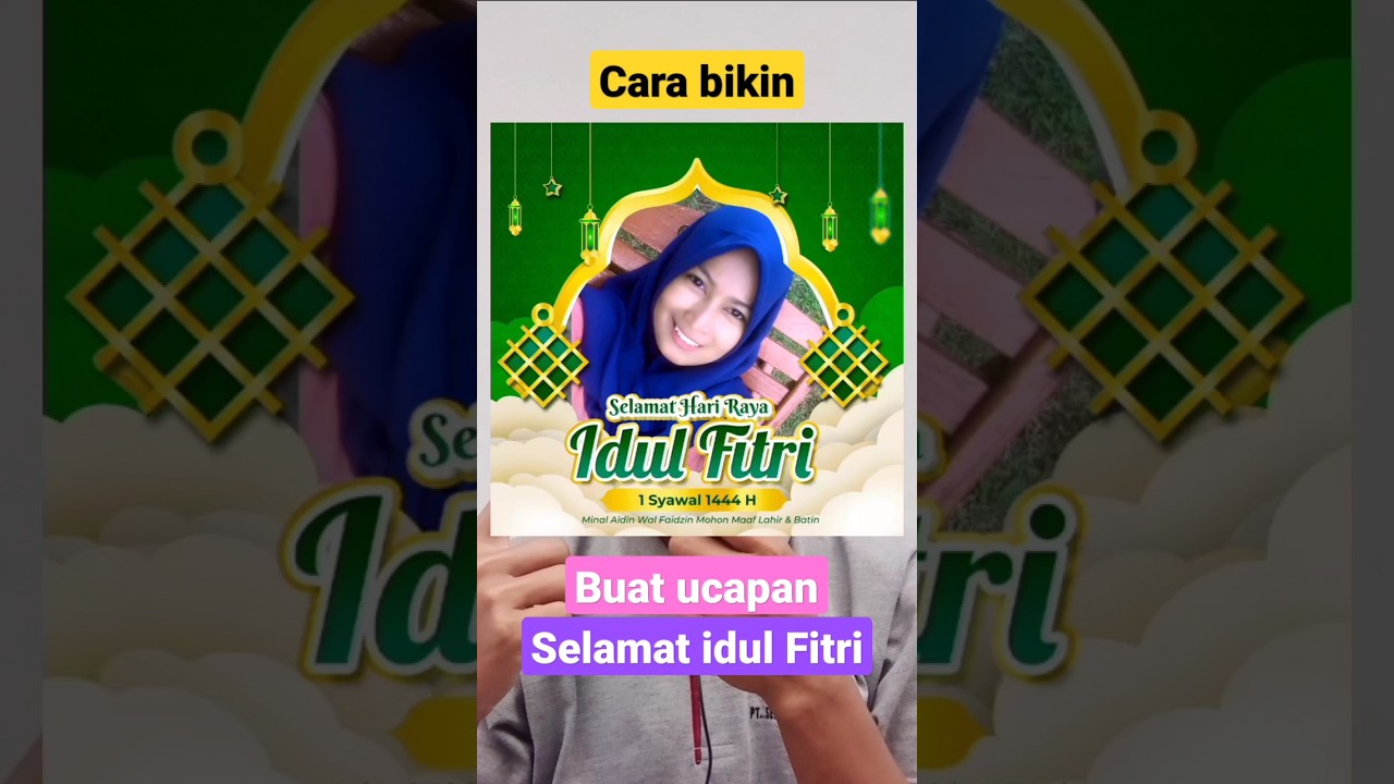 Cara buat ucapan selamat hari raya idul Fitri dengan mudah #shorts #aplikasiandroid