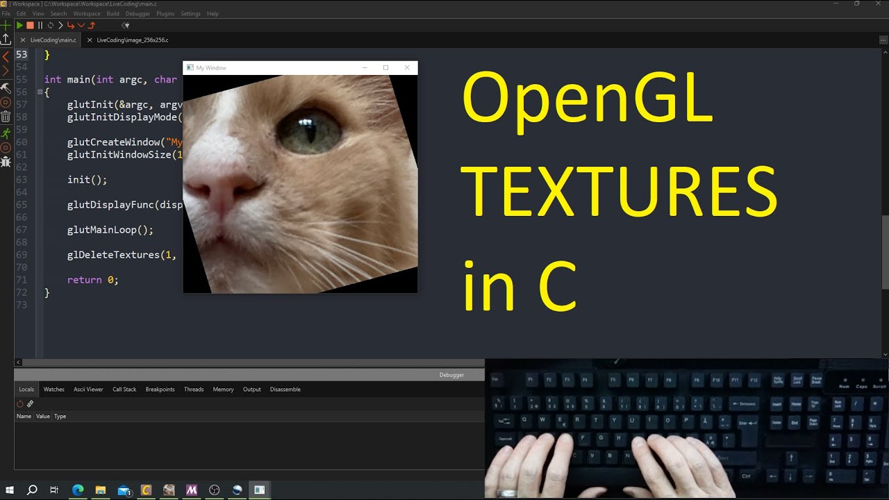 Live coding OpenGL 1.2 Textures in C.