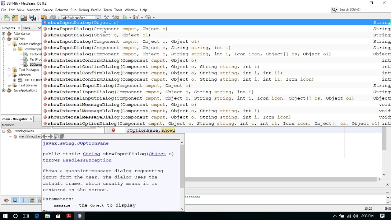 Understanding Input  and Output Dialog boxes using Simple Java Program