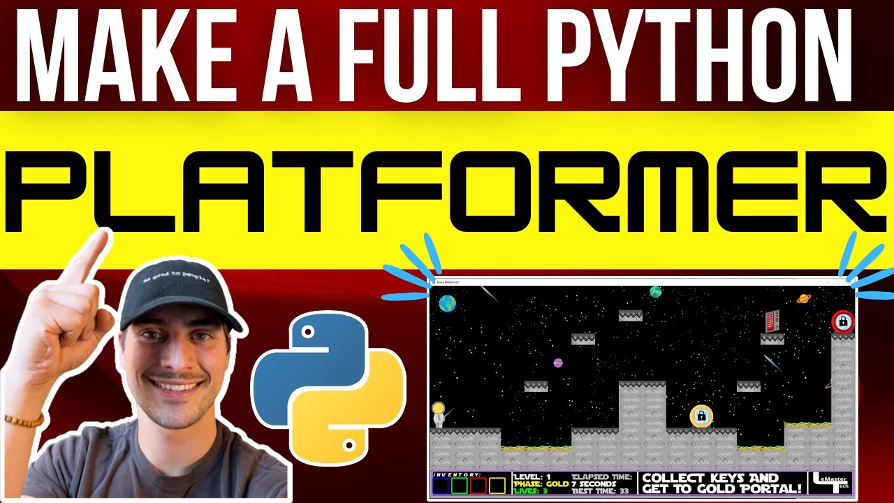 How to Make A Platformer Game with Python! PyGame Tile-Based Platformer Tutorial!
