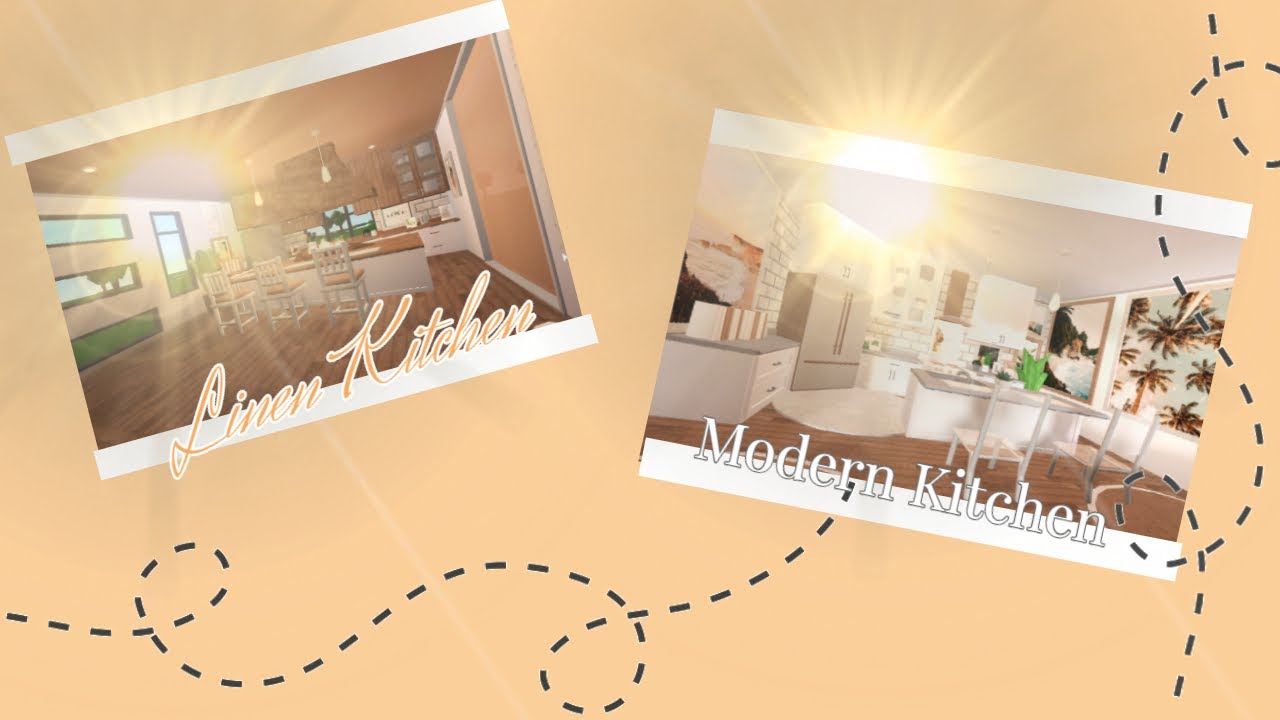 Roblox | Bloxburg: Linen Kitchen & Modern Kitchen | (Kitchen build)