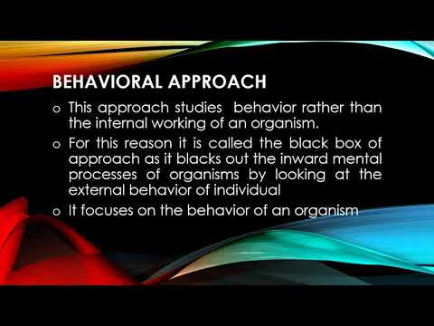 Different approaches to the study of psychology