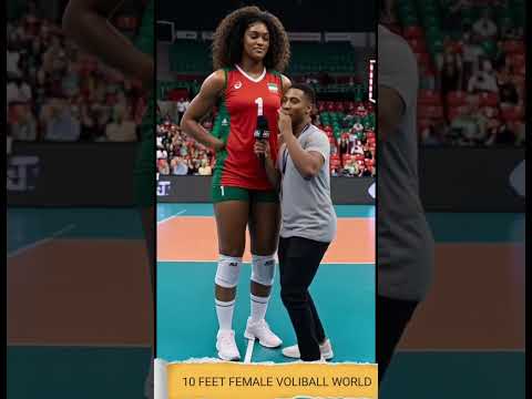 10 Feet+ Tall Volleyball Player Steals Spotlight with Dance Performance in the Field 매우 키가 큰 여자