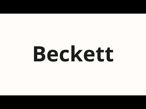 How to pronounce Beckett