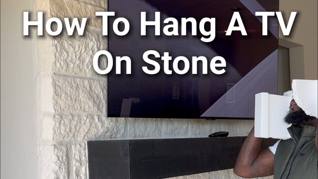 How to hang a tv on stone (full video)