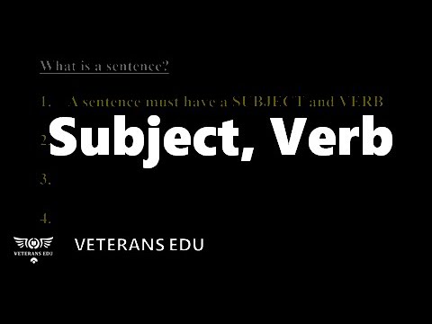 Sentence, Subject, Verb | Fundamental | Daniel’s SAT Writing 101