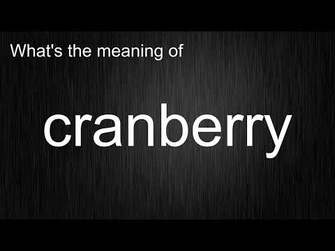 What's the meaning of "cranberry", How to pronounce cranberry?