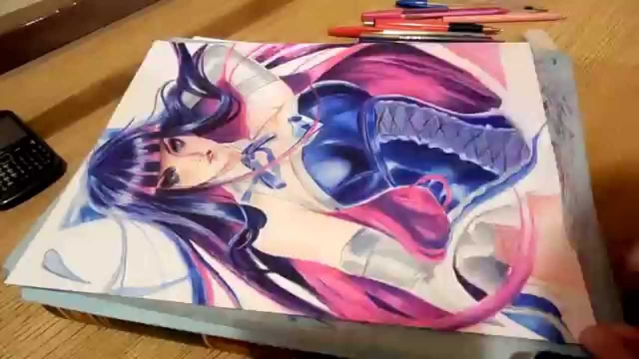 Speed drawing: Stocking Anarchy (Panty and stocking) Chocolat - Sub Español