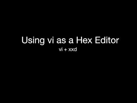 Using vi as a hex editor