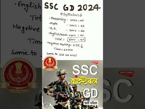 SSC GD Constable Syllabus 2025 #sscgd #syllabus #2024 #2025