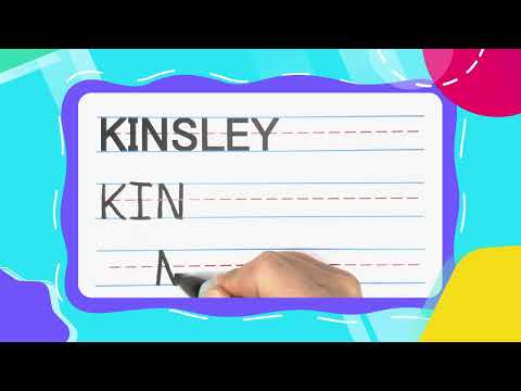 How To Write KINSLEY | Write With Me! -- FOR KIDS