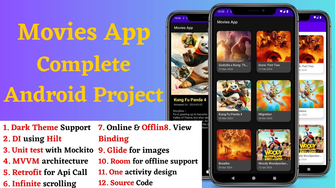 #3 Complete android app development with source code | Movies app | latest android advance topic