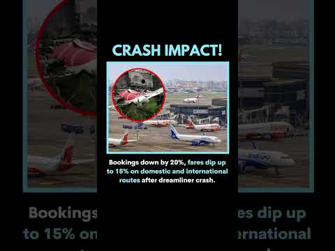 Flight Bookings Down 20% After Crash | Fares Drop 15%! #flight #booking #plane #crash #airindia