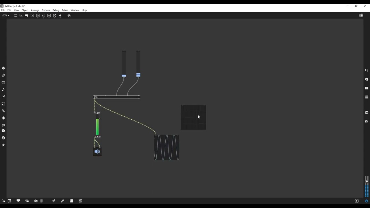 Experiments with oscillator. Max/msp/gen
