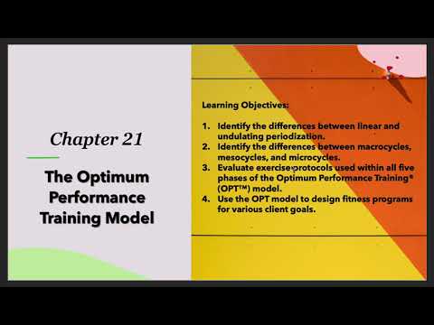 Chapter 21 - The Optimum Performance Training Model | NASM CPT