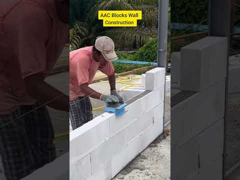 AAC Blocks Wall Construction #shorts