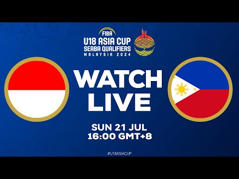 Indonesia v Philippines | Full Basketball Game | FIBA U18 Asia Cup 2024 - SEABA Qualifiers