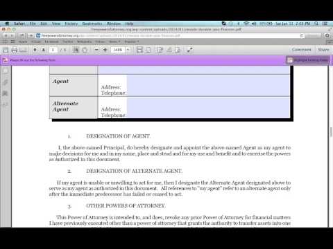 How to Fill in a Free Nevada Power of Attorney Form