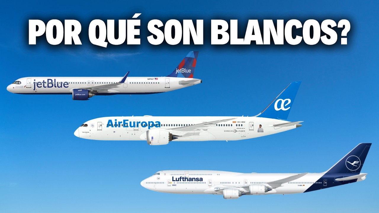 ¿Por qué los AVIONES comerciales son BLANCOS?